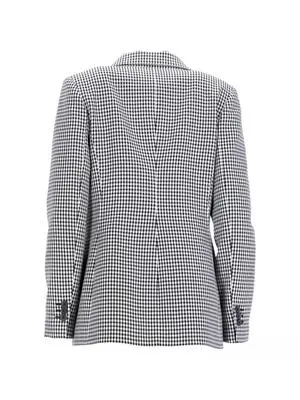 Maje Vadimy Houndstooth Shoulder-pads Blazer