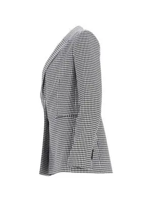 Maje Vadimy Houndstooth Shoulder-pads Blazer