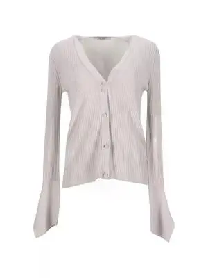 Max Mara Ribbed Cardigan - White