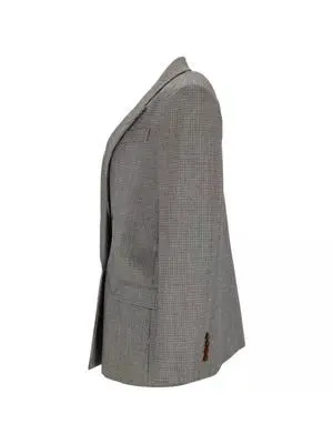 Brunello Cucinelli Houndstooth-pattern Double-breasted Blazer