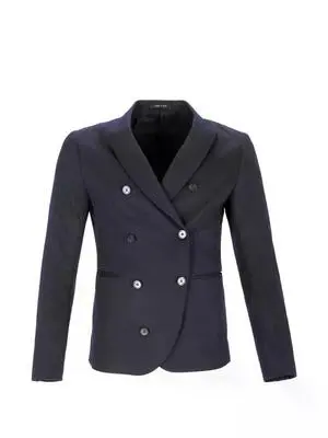 Emporio Armani Double-breasted Wool Jacket - Blue