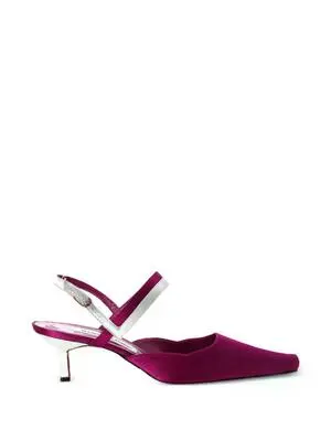 Manolo Blahnik Kitten-heel Pumps - Purple