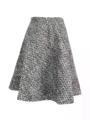 Prada Tweed Knee-length Wool Skirt