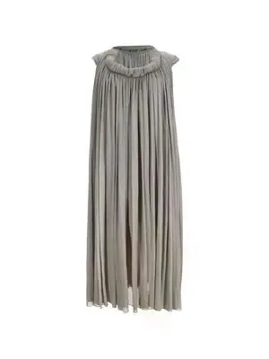 Bottega Veneta Shirred Midi Dress - Grey
