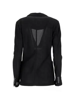 Giorgio Armani Mesh Back Peak Lapels Blazer