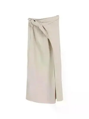 Max Mara Wool Midi Skirt - Neutrals