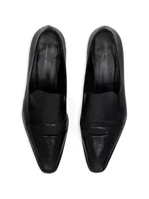 Dries Van Noten Croc-effect Pointed-toe Loafers