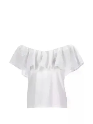 Sandro Off-the-shoulder Cotton Blouse - White