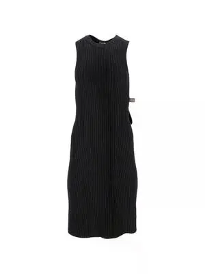 LOUIS VUITTON Sleeveless Knitted Midi Dress - Black