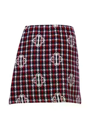 Maje Tartan Wrap Mini Skirt