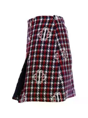 Maje Tartan Wrap Mini Skirt