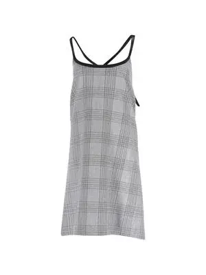 Maje Plaid Cross-strap Mini Dress - Grey