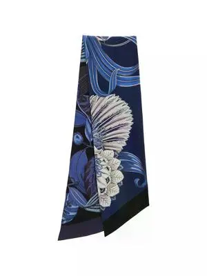 FERRAGAMO 2024 Printed Scarf - Blue
