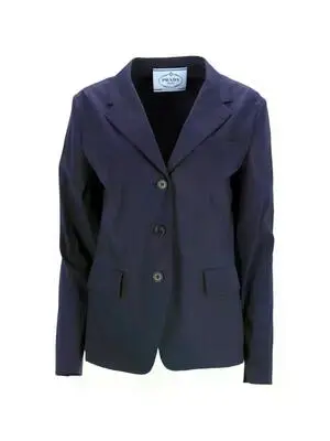 Prada Single-breasted Cotton Blazer - Blue