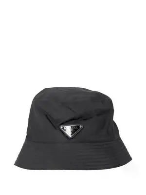 Prada Logo-plaque Bucket Hat - Black