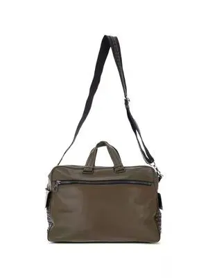 Bottega Veneta Intrecciato Convertible Leather Briefcase - Green