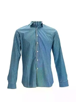 Prada Plaid Cotton Shirt - Blue