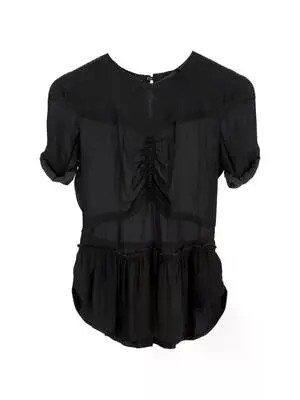 ISABEL MARANT VINTAGE Gathered Blouse - Black