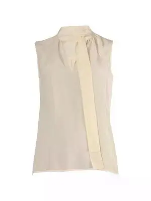 Tory Burch Tie Sleeveless Top - Neutrals