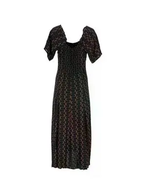 REFORMATION Printed Shirred Midi Dress