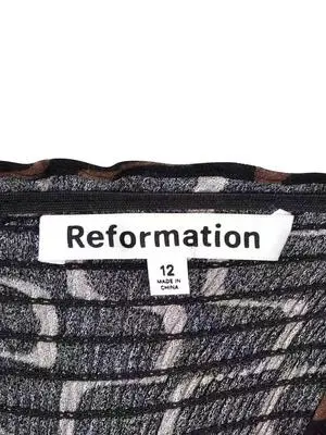 REFORMATION Printed Shirred Midi Dress