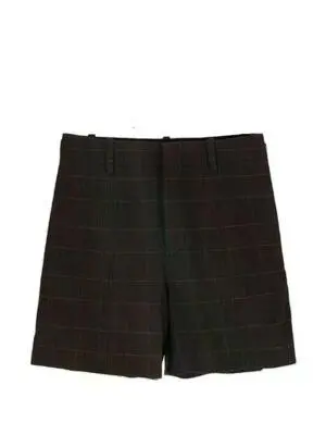 Chloé Plaid-pattern Shorts - Brown