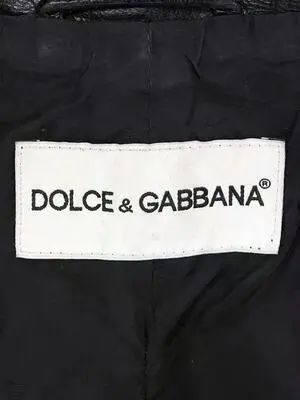 Dolce & Gabbana Double-breasted Leather Coat
