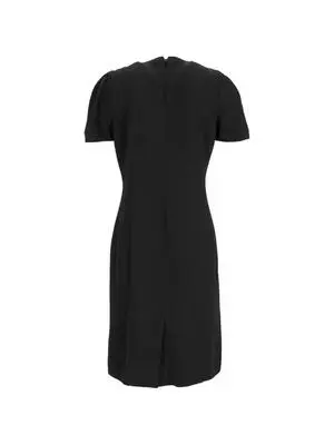 Givenchy Pleated Short-sleeve Shift Mini Dress