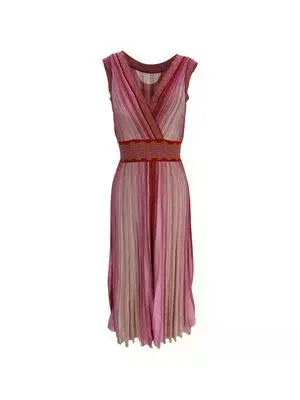 Missoni Striped Knitted Midi Dress - Pink