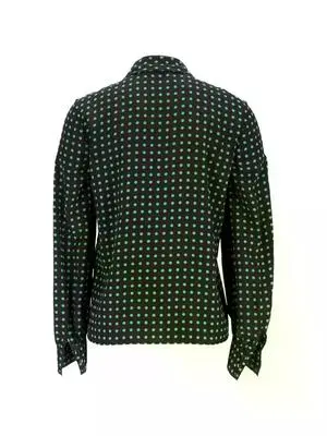 Celine Polka-dot Silk Button-up Shirt