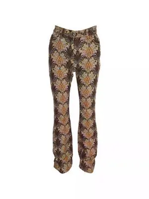 Etro Printed Flared Trousers - Brown