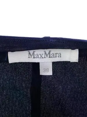 Max Mara Draped Long-sleeves Midi Dress