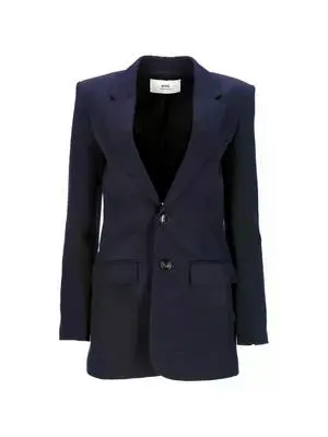 Ami Single-breasted Wool Blazer - Blue
