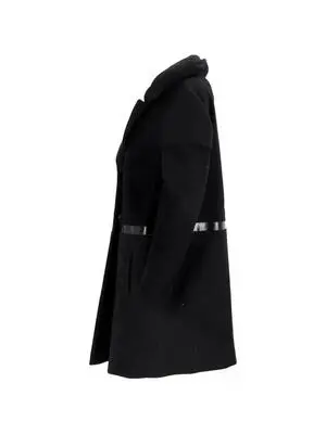 Prada Fur Trim Wool Coat