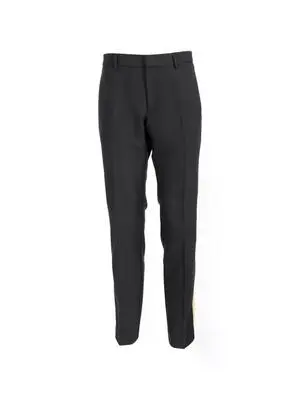Gucci Glitter-trim Slim-fit Trousers - Black