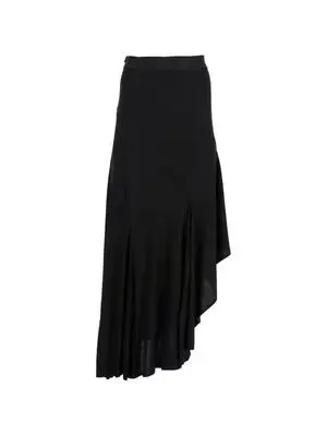 Max Mara Asymmetric Midi Skirt - Black