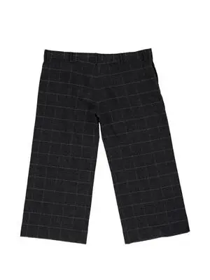 Off-White Checkered Wide Leg Trousers