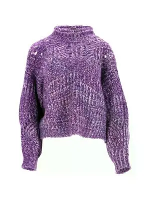 ISABEL MARANT VINTAGE Vintage Jarren Mohair Turtleneck Sweater - Purple