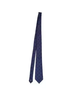 Ermenegildo Zegna Floral-pattern Silk Tie - Blue