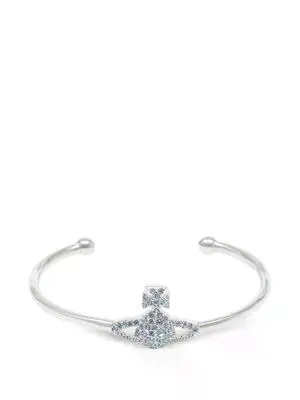 VIVIENNE WESTWOOD Grace Crystal-embellished Orb Bangle - Silver