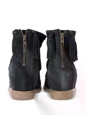 ISABEL MARANT VINTAGE Basley Tassel Ankle Boots - Black