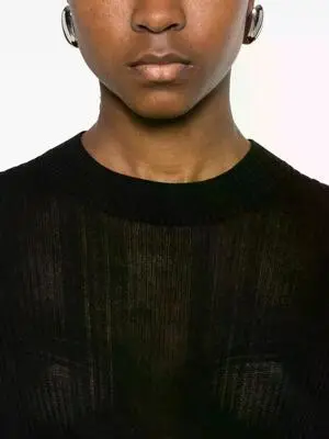 Eric Bompard Ribbed Round-neck Sweater