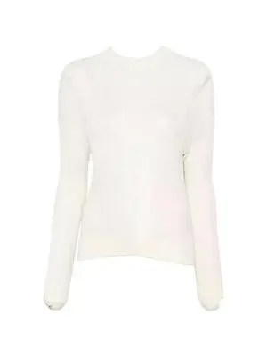 Eric Bompard Ribbed Round-neck Sweater - Neutrals