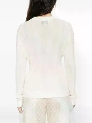 Eric Bompard Ribbed Round-neck Sweater - Neutrals