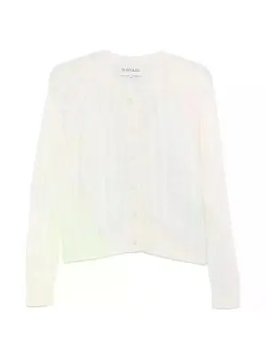 Eric Bompard Cable-knit Button Cardigan - White