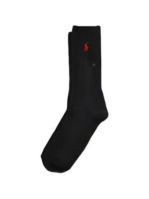 Polo Ralph Lauren Logo-embroidered Socks - Black