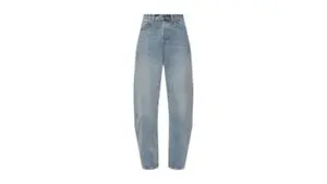 Alexander Wang Crystal Beltloops Float Mid Rise Relaxed Jean