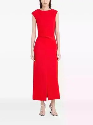 Proenza Schouler Damea Matte Crepe Midi Dress - Red