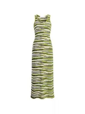 Proenza Schouler White Label Zinah Striped Knit Dress - Green