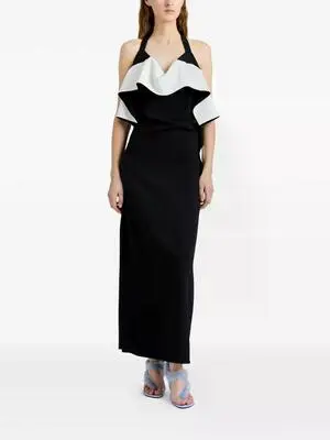 Proenza Schouler Sanna Ruffled Midi Dress - Black